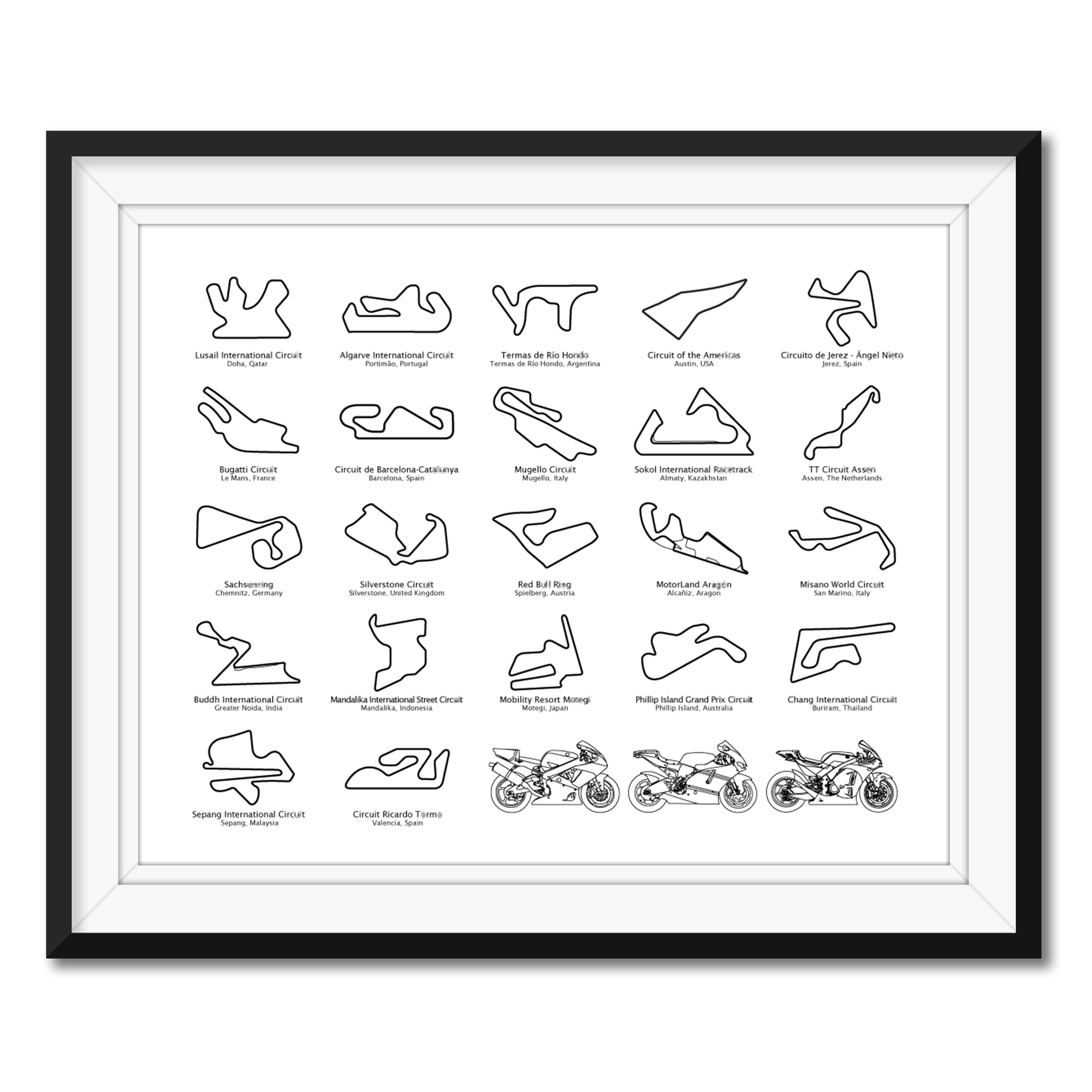 MotoGP 2024 Race Track Poster – Custom Car Posters