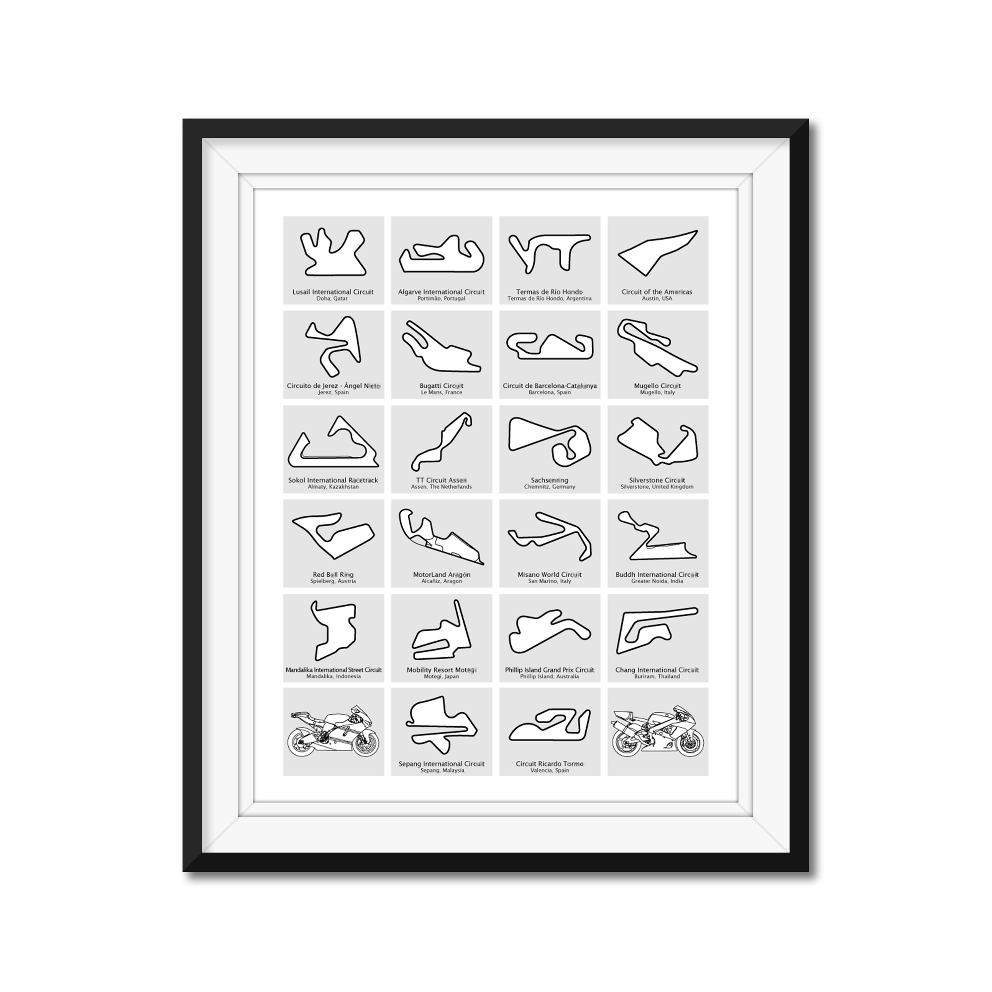 MotoGP 2024 Race Track Poster – Custom Car Posters