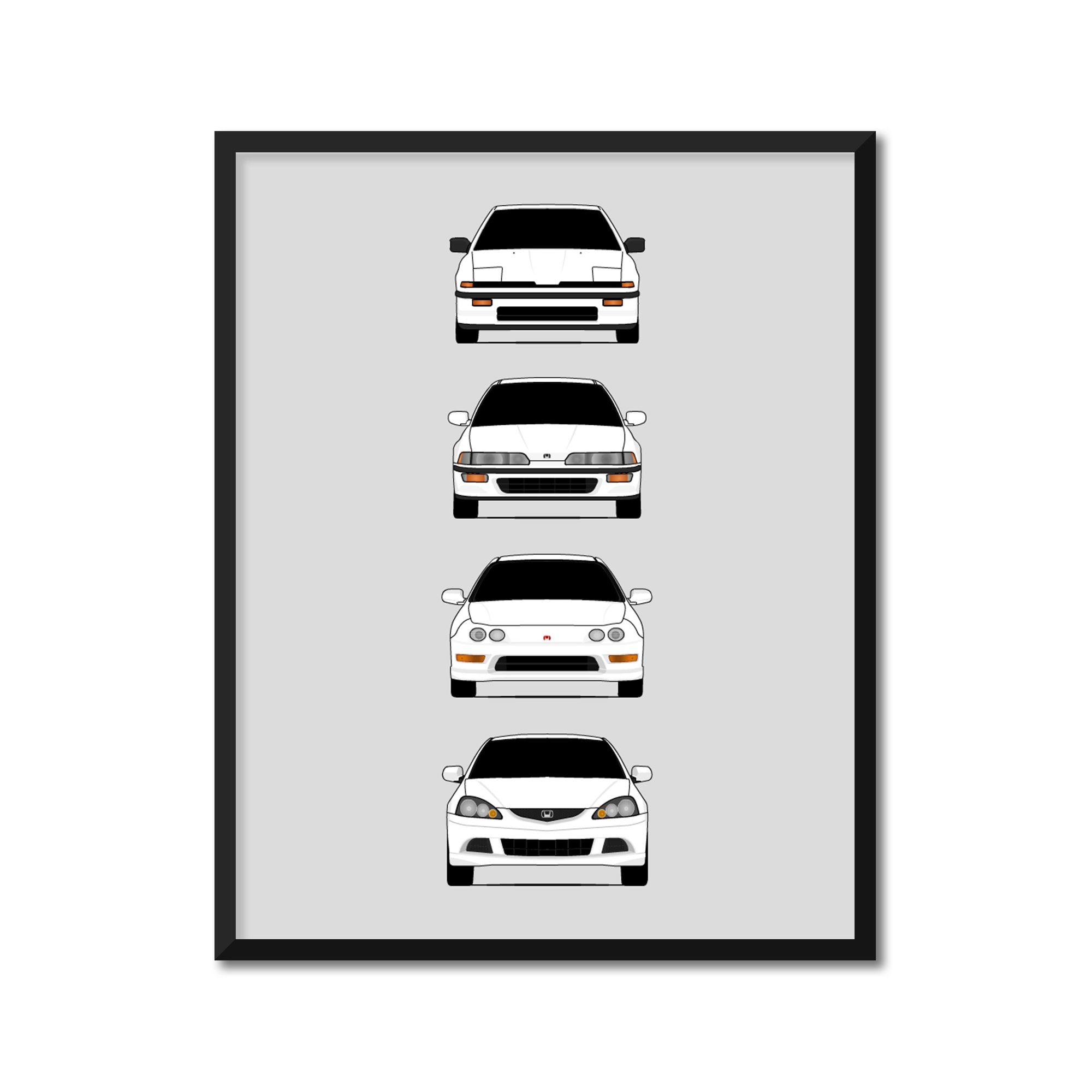 Acura Integra Generations History and Evolution – Custom Car Posters