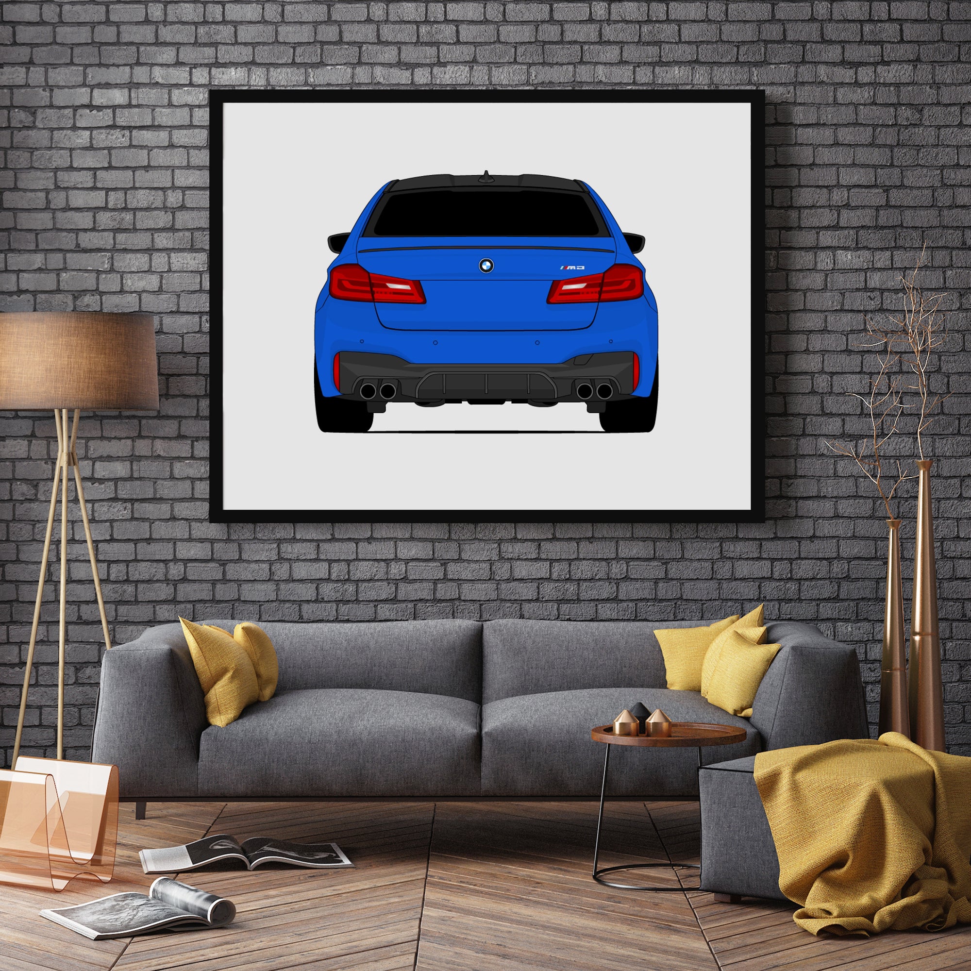 BMW M5 (2017-2020) F90 (Rear) Poster – Custom Car Posters