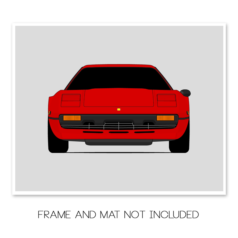 Ferrari 308 GTB (1975-1985) Car Poster – Custom Car Posters