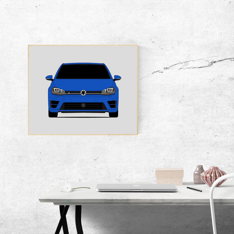 Volkswagen Golf R MK7 (2015-2017) Car Poster – Custom Car Posters