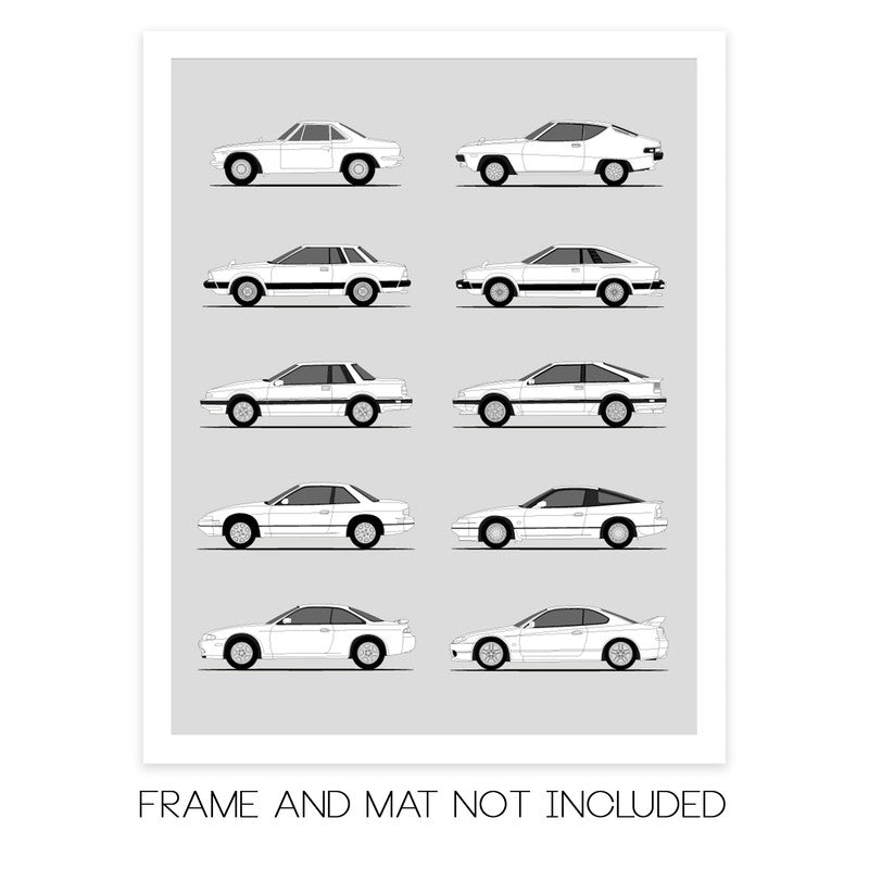 Nissan Silvia 240SX Generations (Side Profile) History and Evolution ...