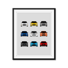Subaru WRX Impreza Generations History and Evolution – Custom Car Posters