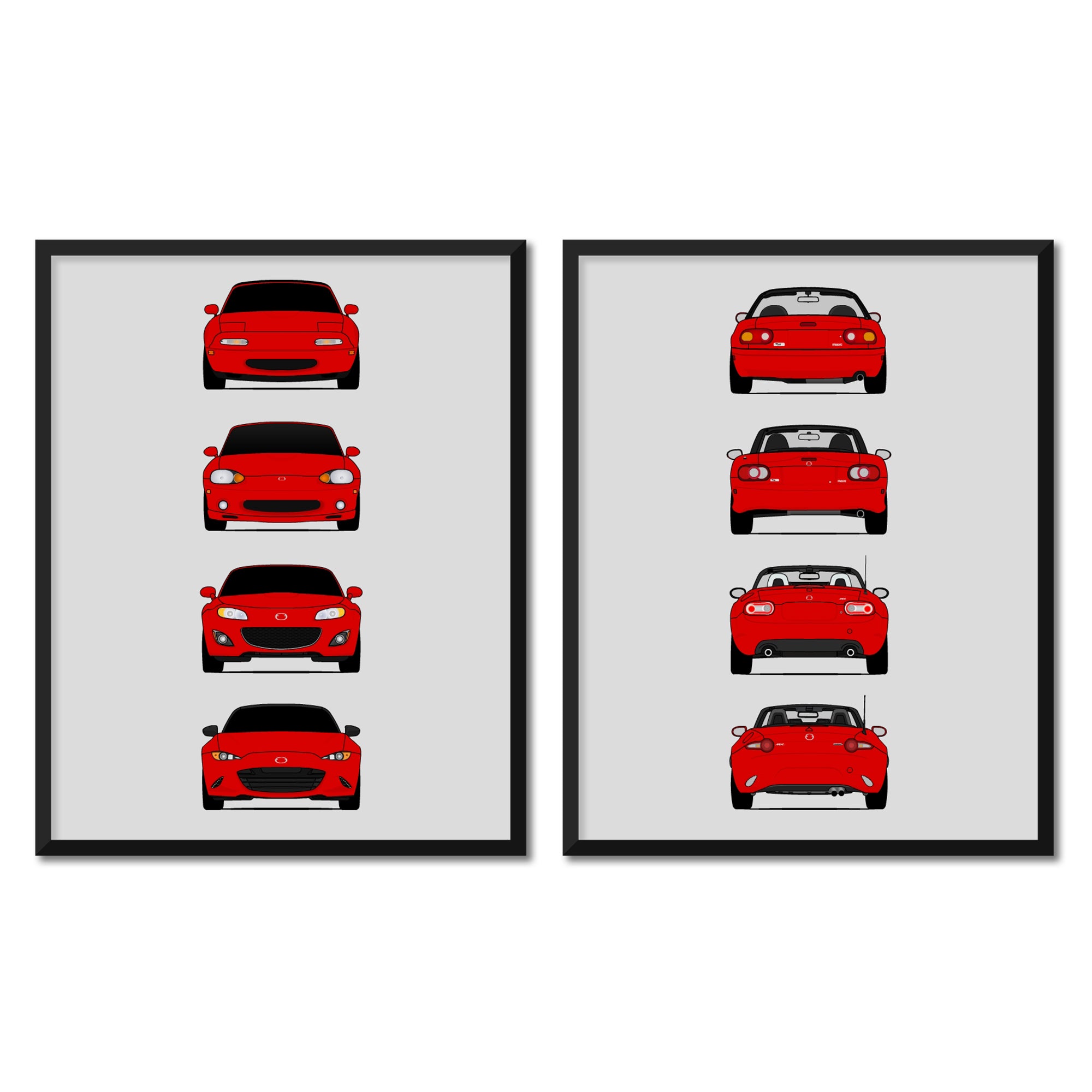 Mazda Miata Generations Front and Rear Set History and Evolution ...