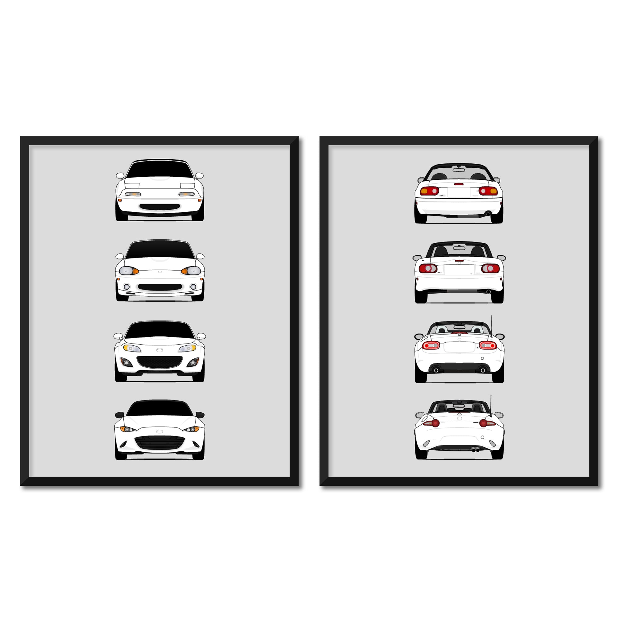 Mazda Miata Generations Front and Rear Set History and Evolution ...