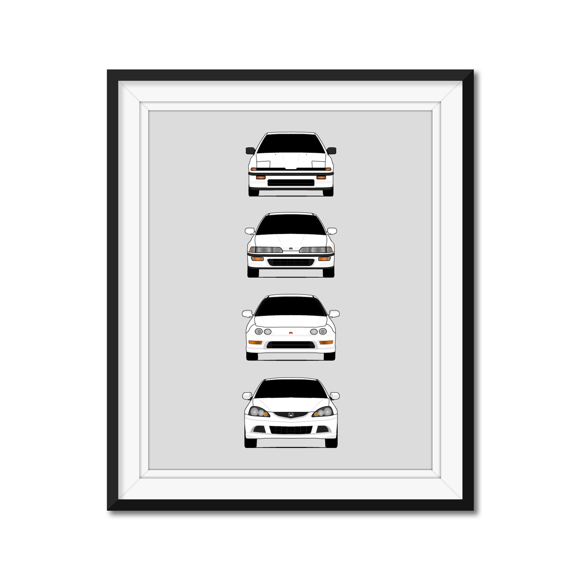 Acura Integra Generations History and Evolution – Custom Car Posters