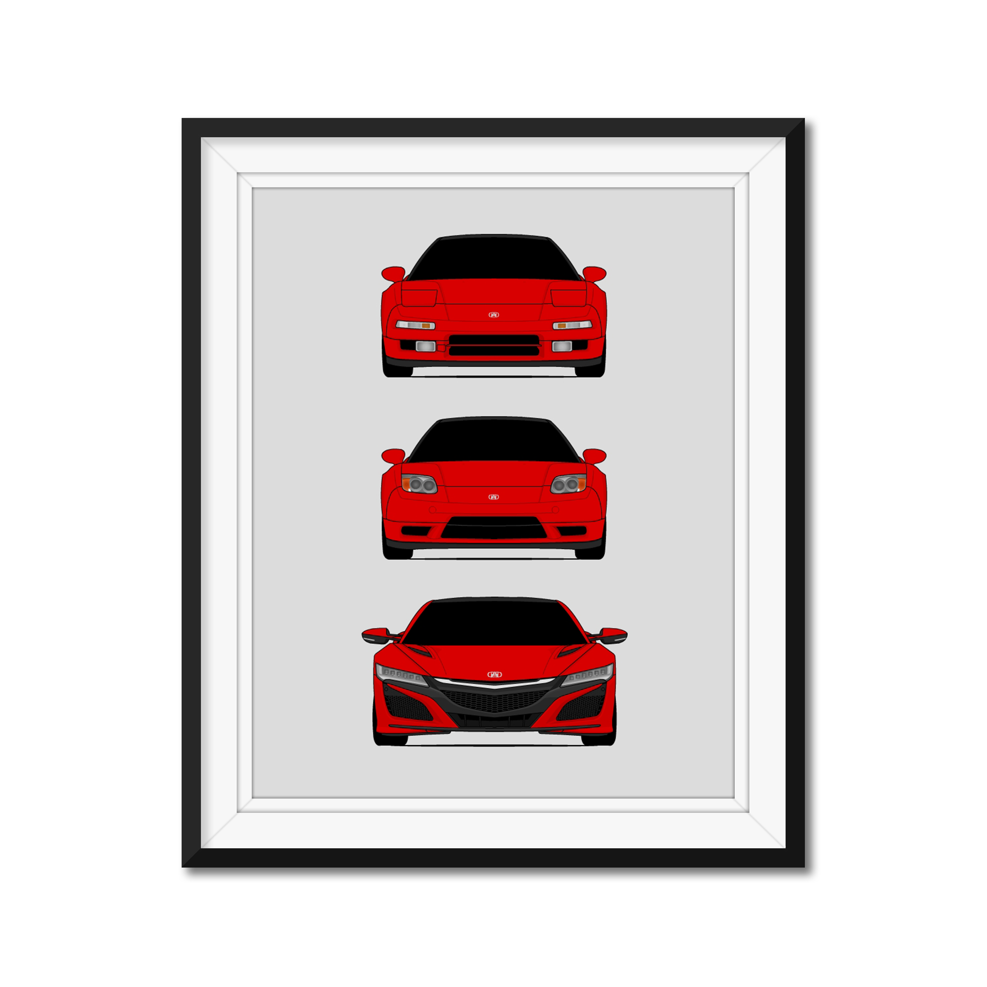 Acura NSX Generations History and Evolution – Custom Car Posters