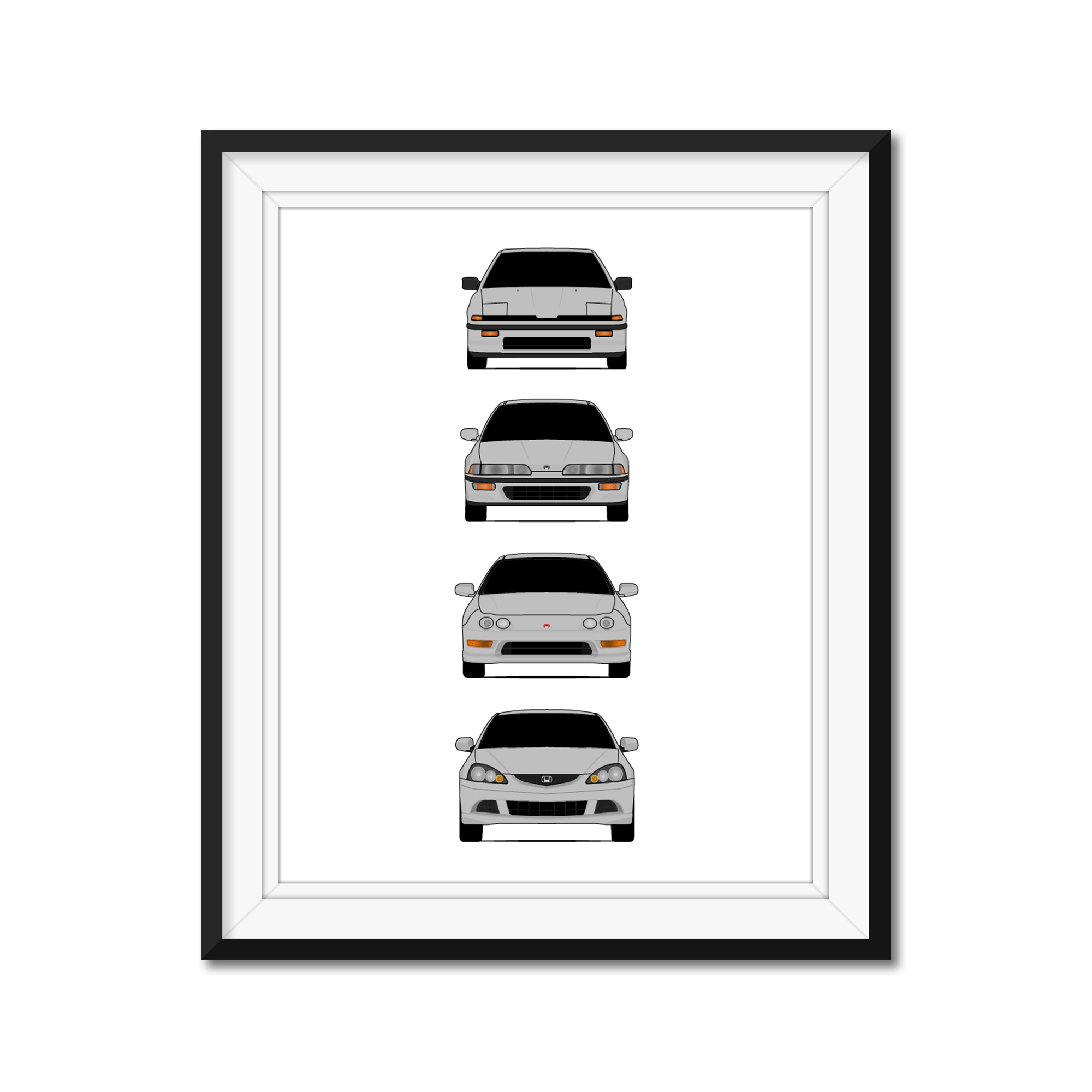 Acura Integra Generations History and Evolution – Custom Car Posters