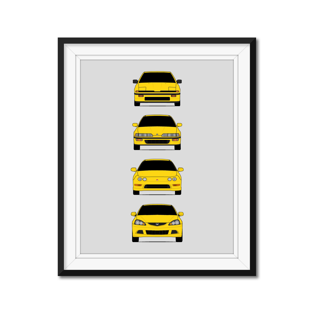 Acura Integra Generations History and Evolution – Custom Car Posters