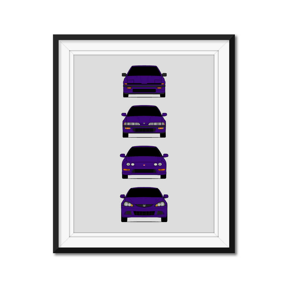 Acura Integra Generations History and Evolution – Custom Car Posters