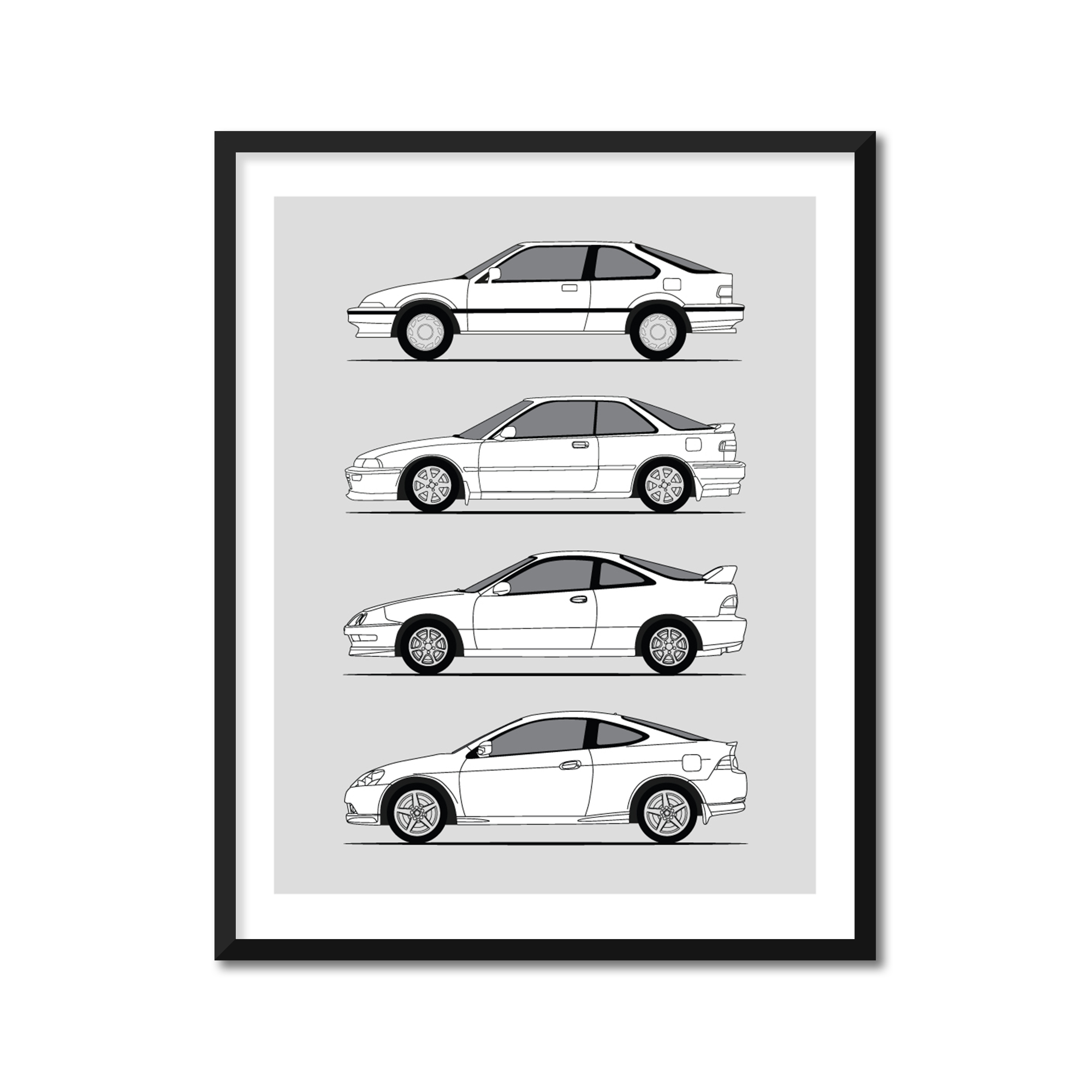 Honda Integra Generations (Side Profile) History and Evolution – Custom ...