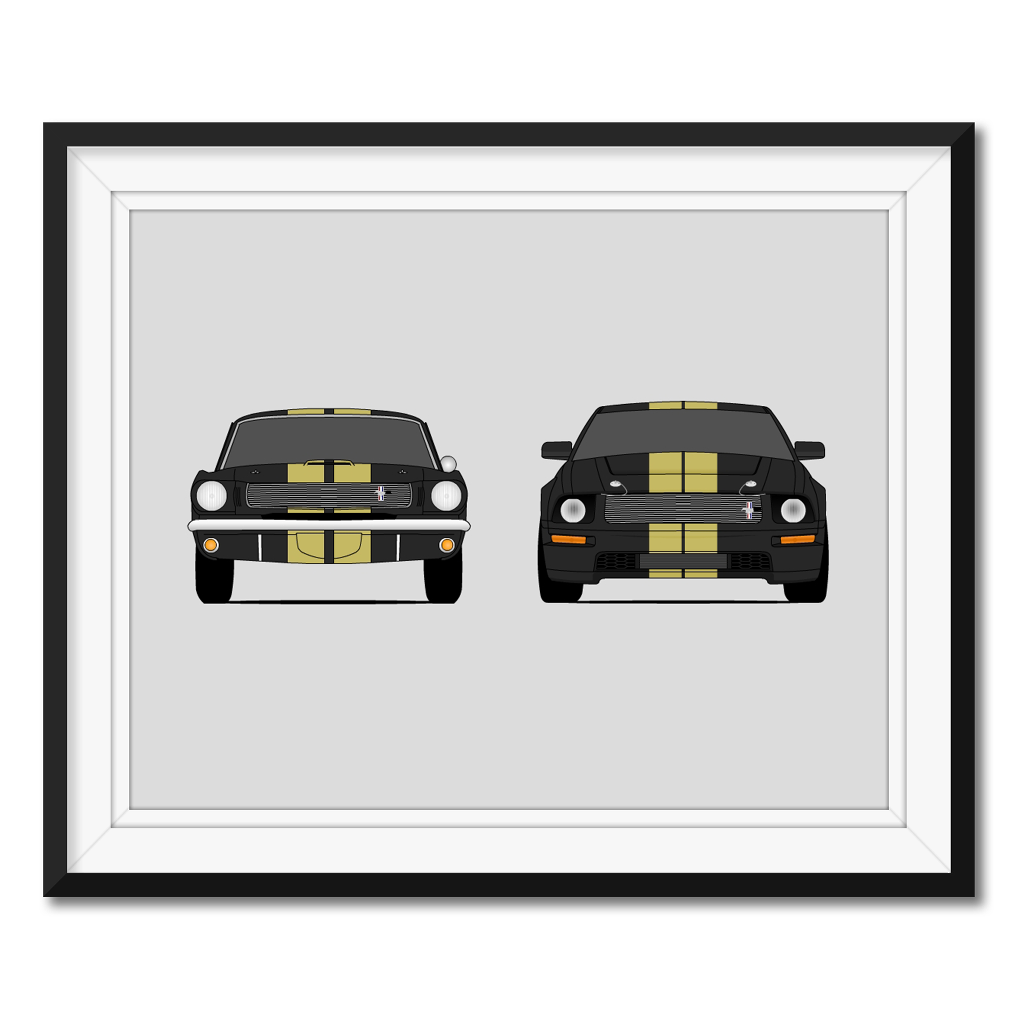 Hertz Shelby GT350H Generations History and Evolution – Custom Car Posters