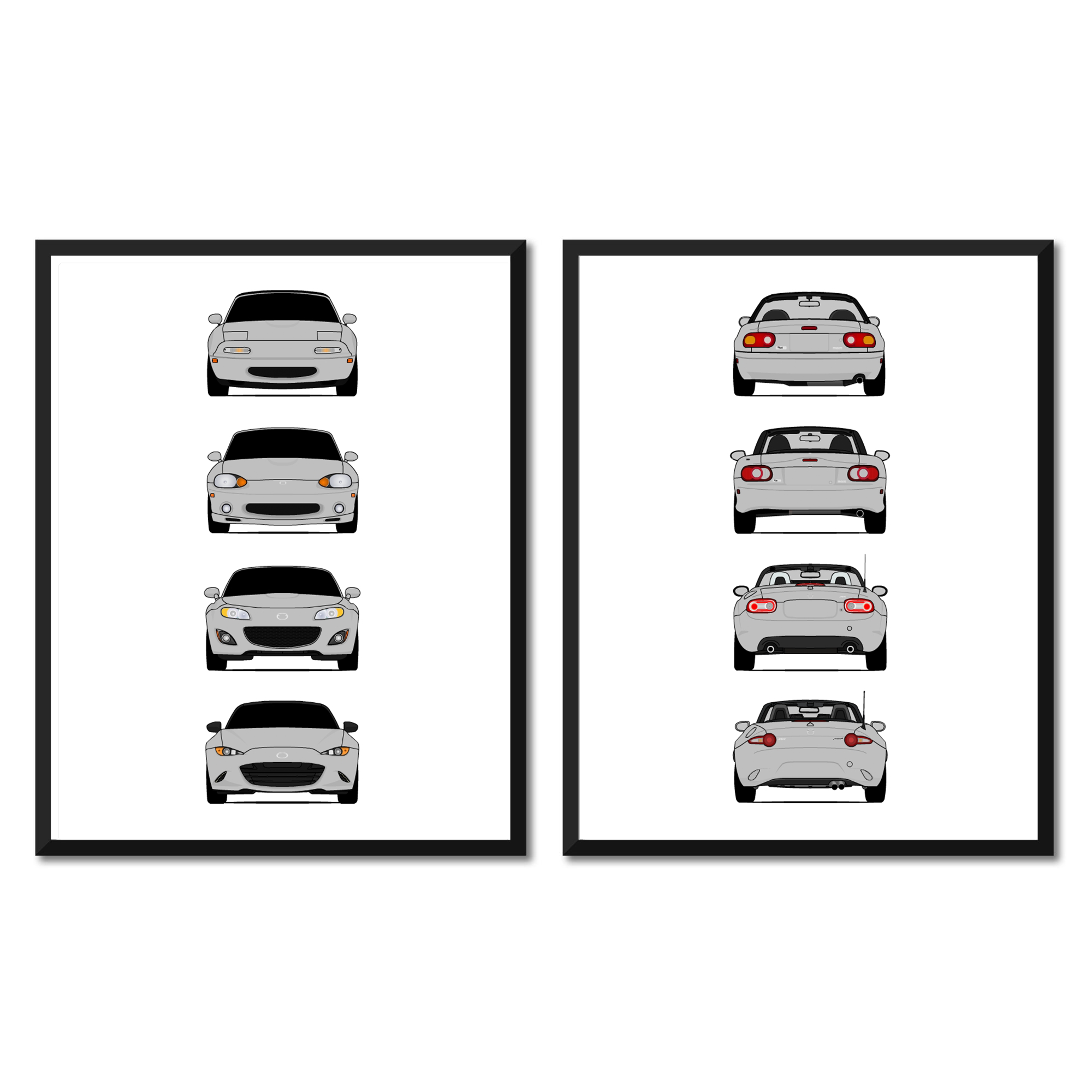 Mazda Miata Generations Front and Rear Set History and Evolution ...